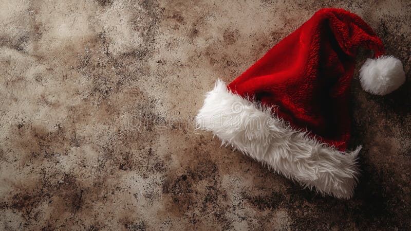 Santa Hat Positioned in the Corner, Blank Space on Opposite Side Stock ...
