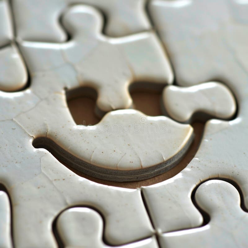 Smiley Face Assembling Jigsaw Puzzle Pieces Stock Illustration ...