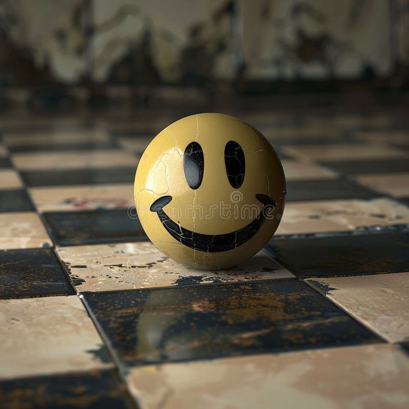 Smiley Face Contemplating Move on Chess Board Stock Illustration ...