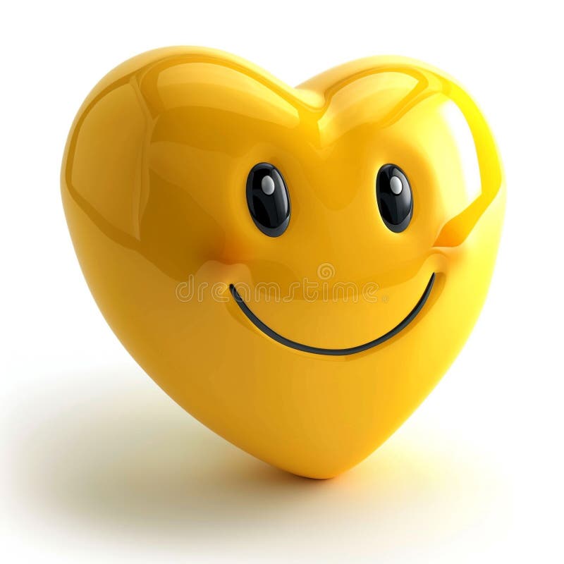 Smiley Face Expressing Love with Heart Stock Illustration ...