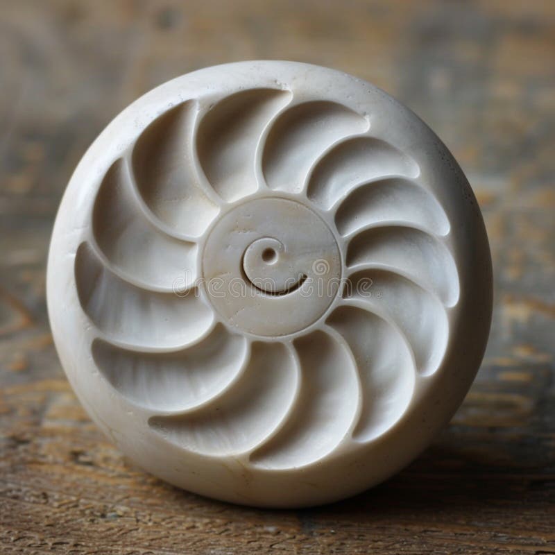 Smiley Face Featuring a Nautilus with a Coiled Shell Stock Illustration ...