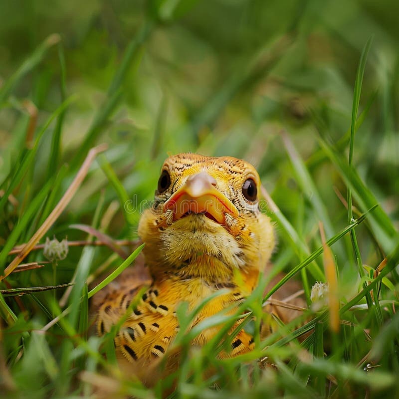 Smiley Face Featuring a Quail Darting through Grass Stock Illustration ...