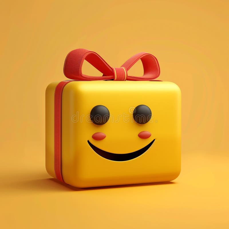 Smiley Face Giving a Present Stock Illustration - Illustration of special, favor: 337224496