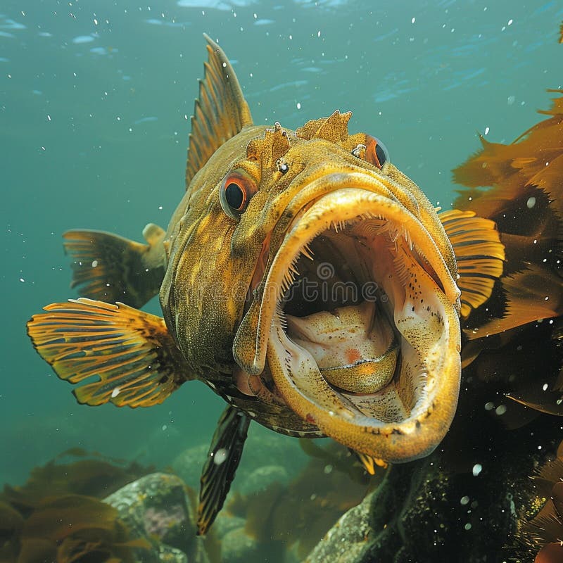 Smiley Face Holding a Cod in Cold Waters Stock Illustration ...