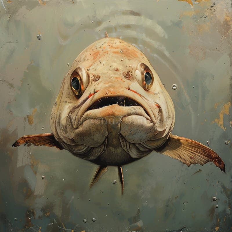 Smiley Face Holding Haddock in the Atlantic Ocean Stock Illustration ...