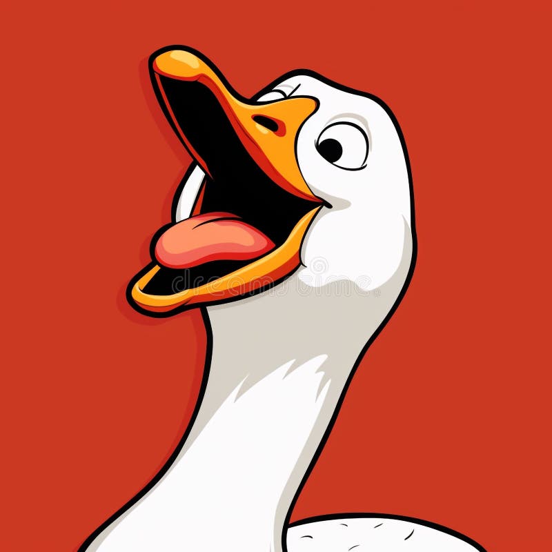 Smiley face honking goose stock illustration. Illustration of scene ...