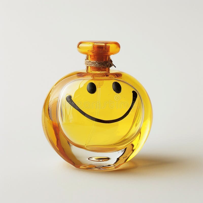 Smiley Face Wearing Perfume Smelling Good Stock Illustration ...