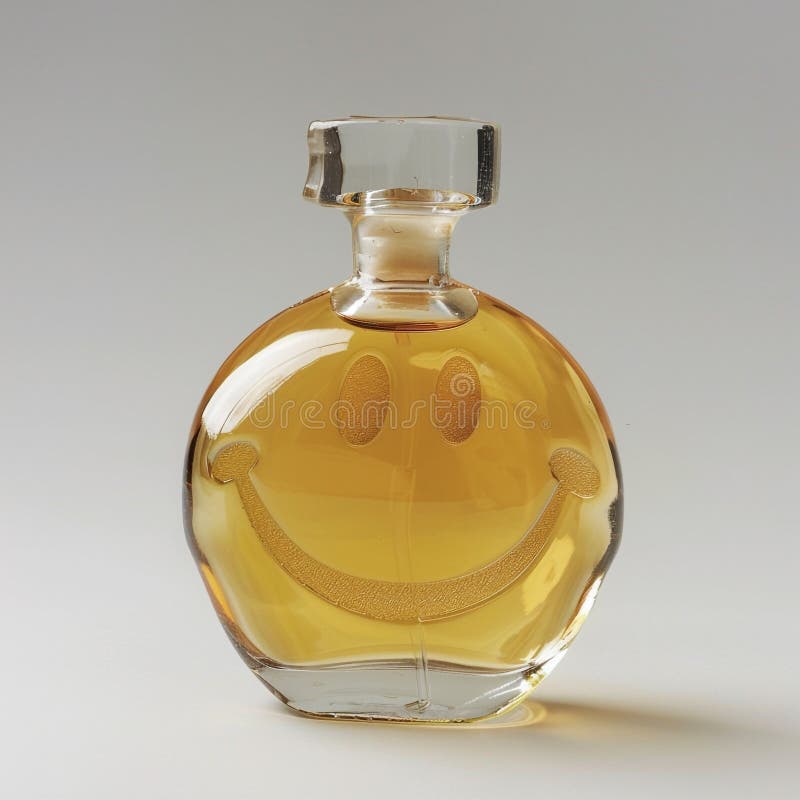 Smiley Face Wearing Perfume Smelling Good Stock Illustration ...