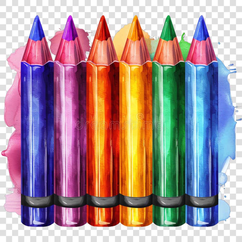 Crayons Transparent Background Realistic Element Stock Illustration ...