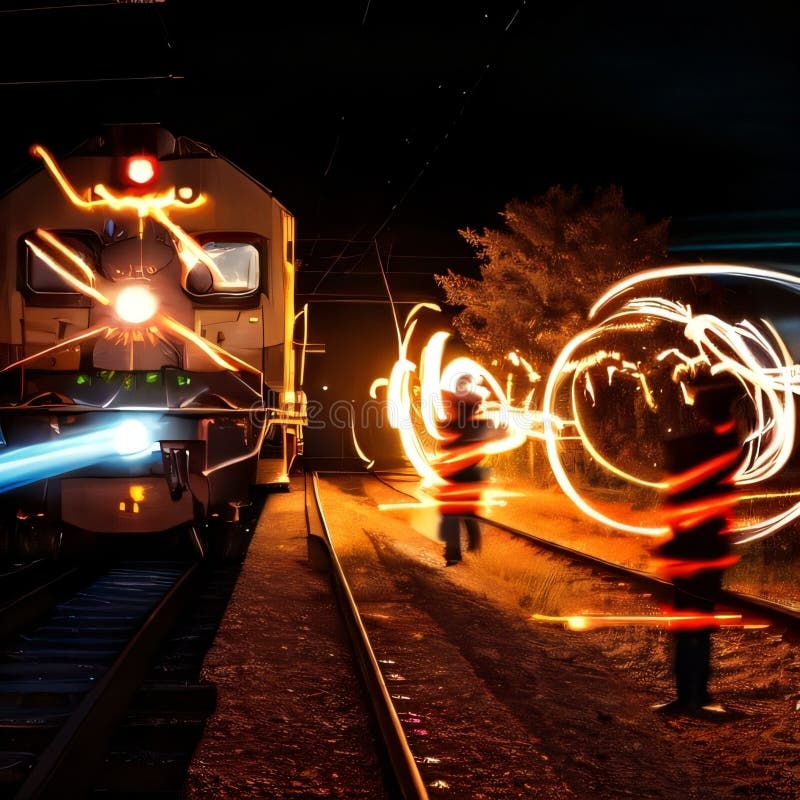 AI Generated Image - Cyberpunk Train Riding in a Science Fiction ...