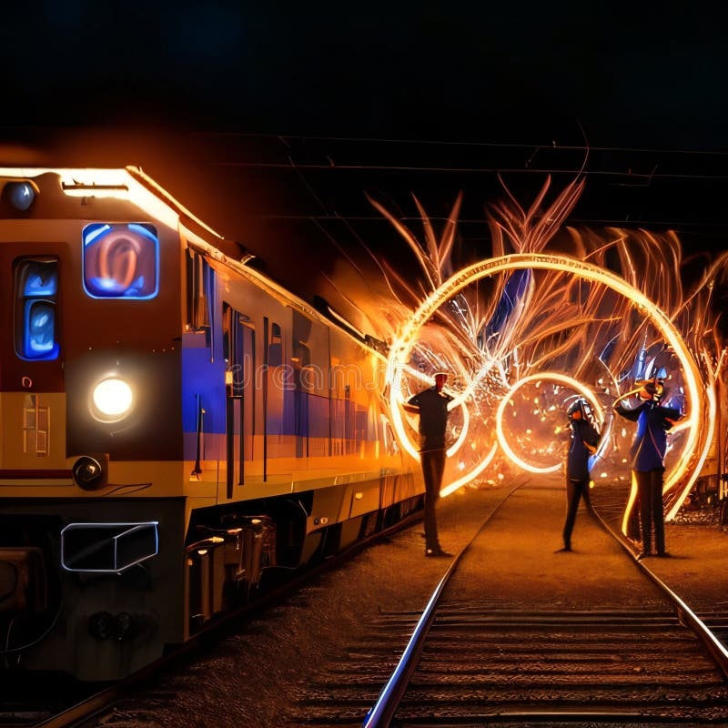 AI Generated Image - Cyberpunk Train Riding in a Science Fiction ...