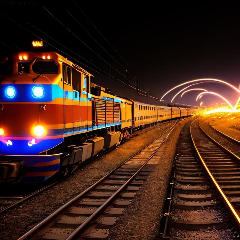 AI Generated Image - Cyberpunk Train Riding in a Science Fiction ...
