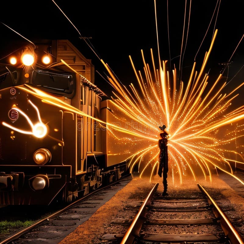 AI Generated Image - Cyberpunk Train Riding in a Science Fiction ...