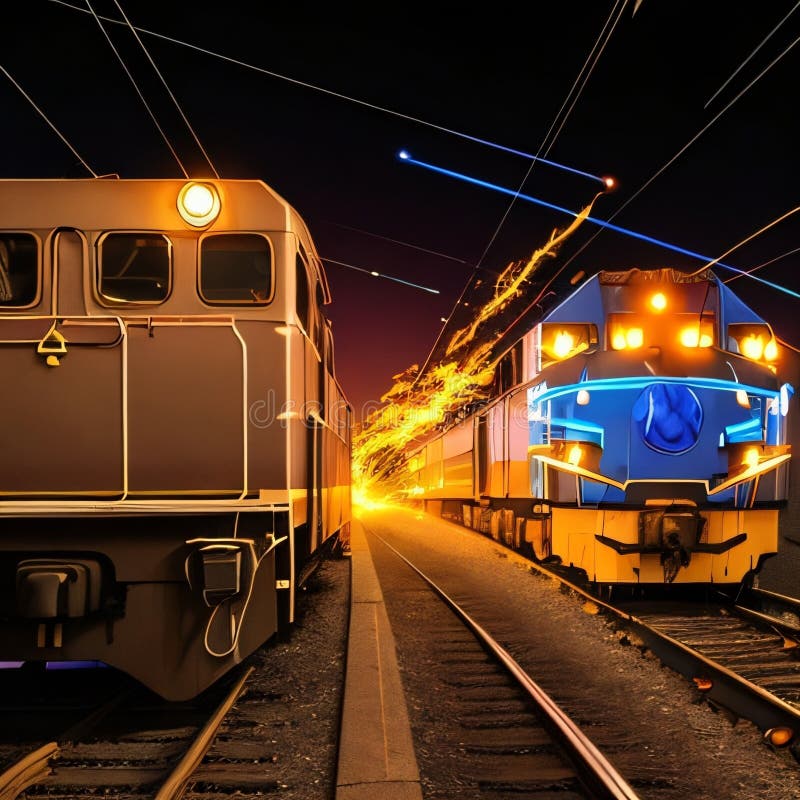 AI Generated Image - Cyberpunk Train Riding in a Science Fiction ...