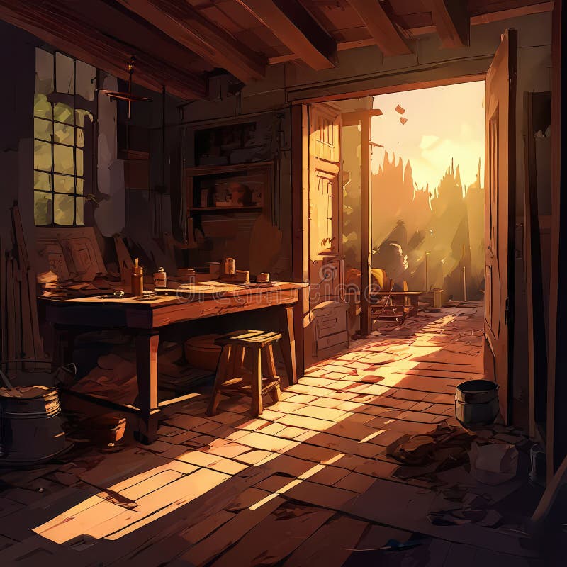 An Ai Generated Image, Dark Brown Interior of Old Library at University ...