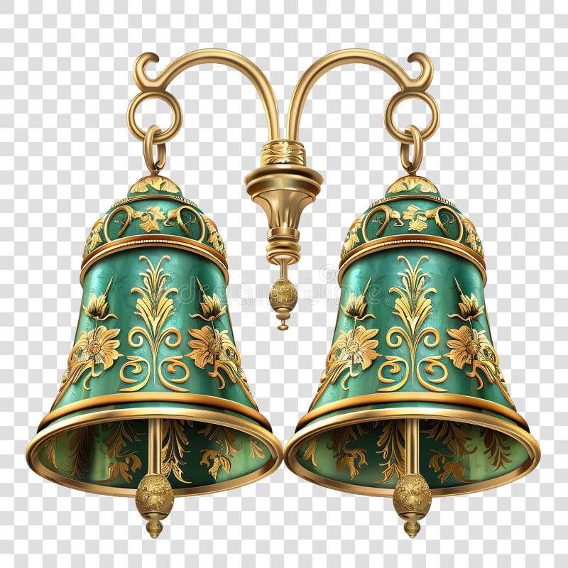 Decorative Bells Transparent Background Realistic Element Stock ...