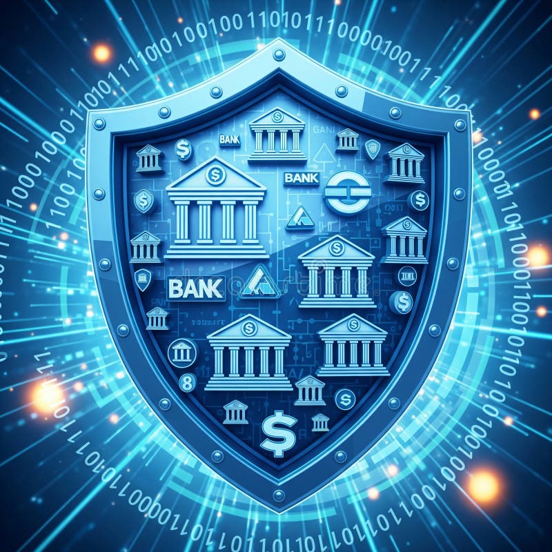 AI Generated Image Depicting Cybersecurity Shield Protecting Digital ...