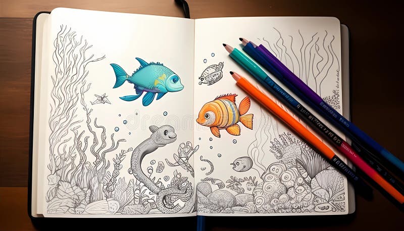 Random Pi Notebook, Made with Generative AI Stock Illustration ...