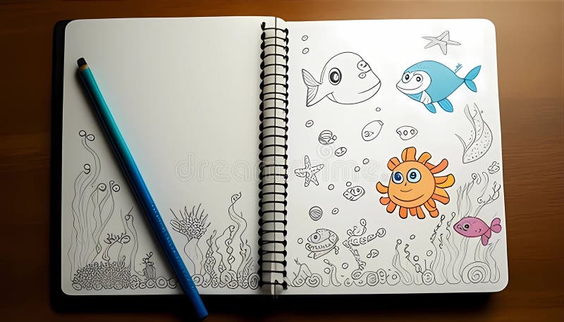 Random Pi Notebook, Made with Generative AI Stock Illustration ...