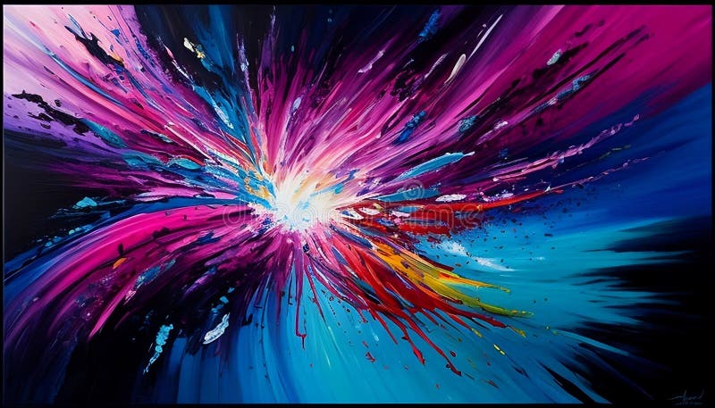 Cosmic Energy Explosion in Vibrant Colors, Made with Generative AI ...