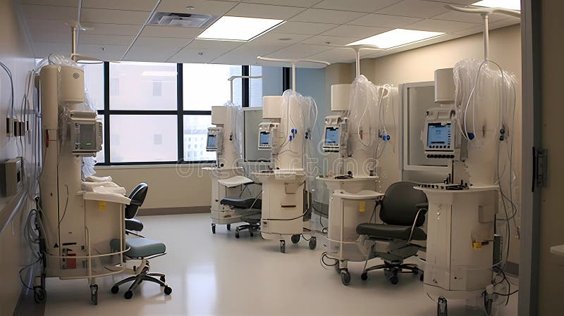 Sterile Dialysis Room, Made with Generative AI Stock Illustration ...