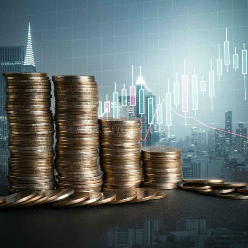 AI-Generated Image of Money Growing Toward Success Stock Illustration ...