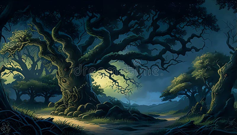 Planet of Pain: Realistic Oak Tree Forest Imagery, Made with Generative ...