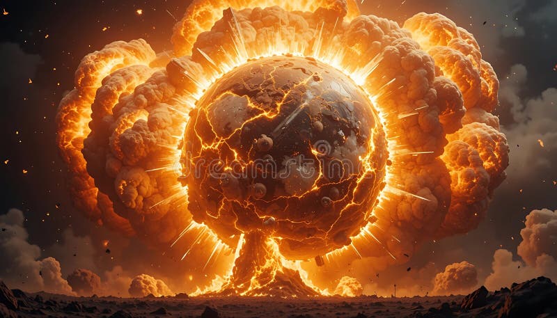 Apocalyptic Planet Explosion: Fiery Cosmic Catastrophe Stock ...