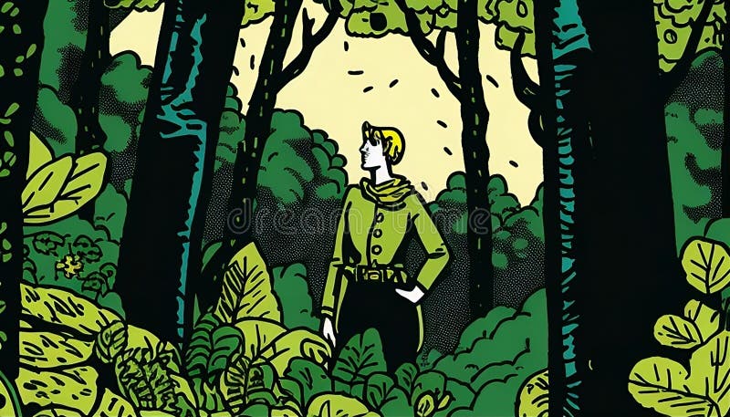 Green Environment Savior: a Generative AI Artwork Stock Illustration ...