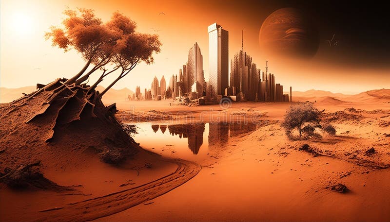 Future Earth 2122: a Vibrant Nighttime Glow, Made with Generative AI ...