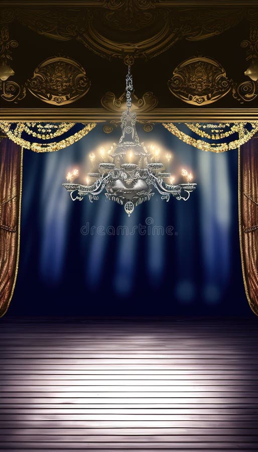 Grand Ballroom Stage Backdrop, Made with Generative AI Stock Image ...