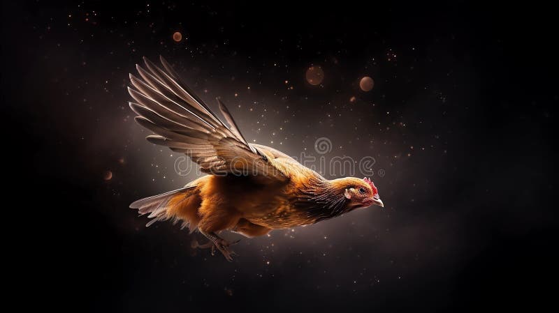Space Hen, Made with Generative AI Stock Illustration - Illustration of ...