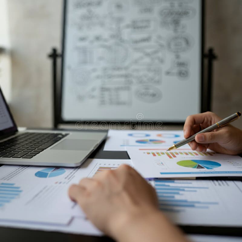 AI-Generated Image: Business Professional Analyzing Documents and Pe ...