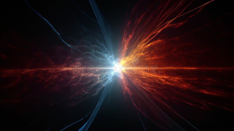 A Pulsar, with Bright Beams of Radiation Shooting Out into Space Stock ...