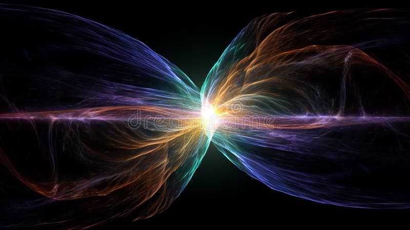 A Pulsar, with Bright Beams of Radiation Shooting Out into Space Stock ...