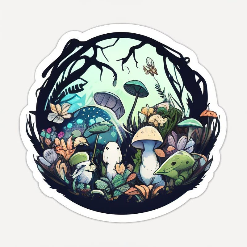 Magical Forest Creatures, Made with Generative AI Stock Illustration ...