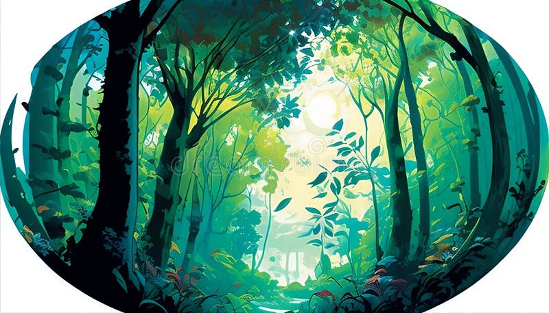 Earth S Verdant Crown: a Vibrant Forest of Majestic Beauty, Made with ...