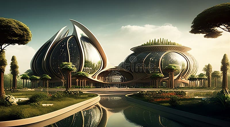 Earth S Future: a Glimpse into the Year 20000, Made with Generative AI Stock Illustration ...