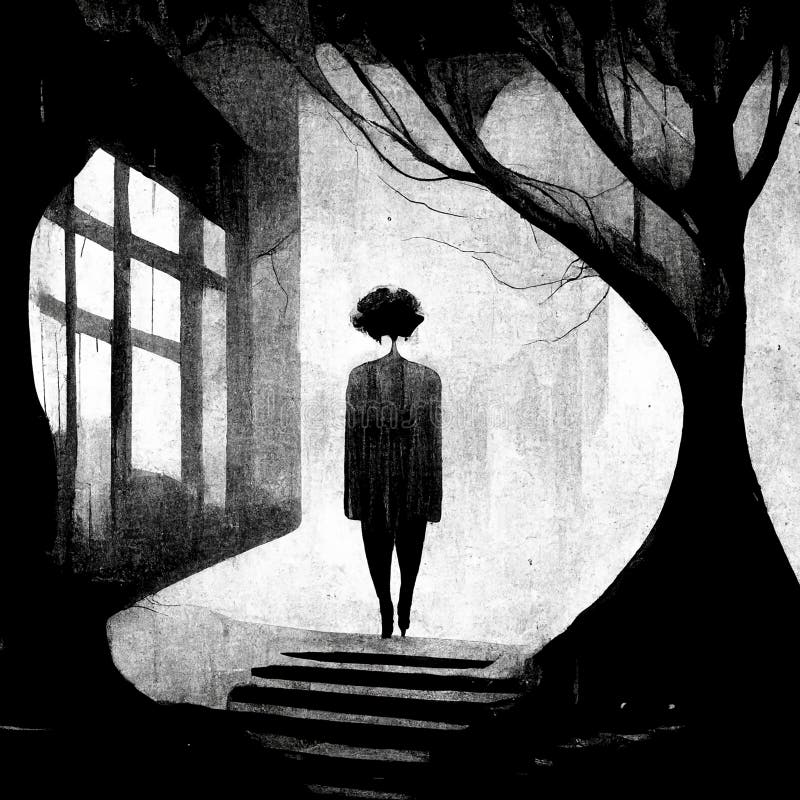 AI Generated, Mental Health and Wellness Concepts. Female Person ...