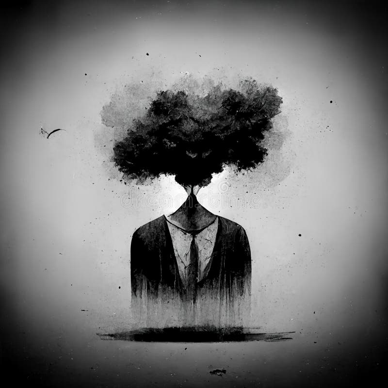 AI Generated, Mental Health and Wellness Concepts. Female Person ...