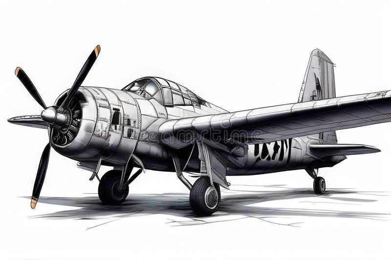 An Ai Generated Image, Detailed Vintage Military Aircraft Model on ...