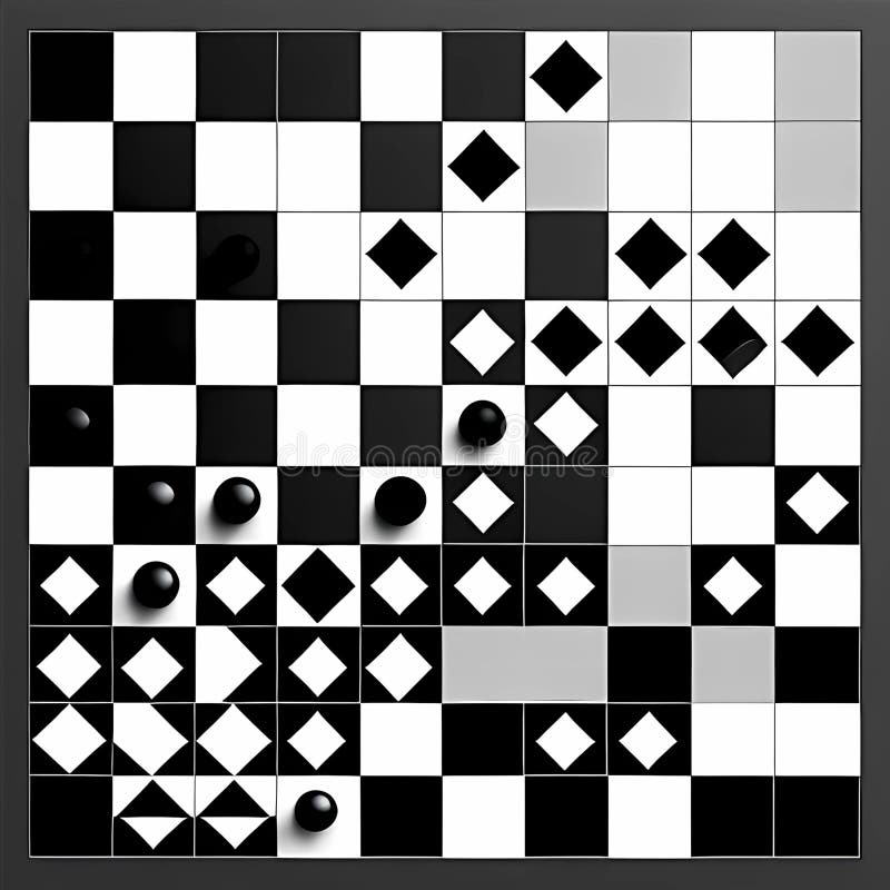 Intriguing Geometric Chess Board, Made with Generative AI Stock ...