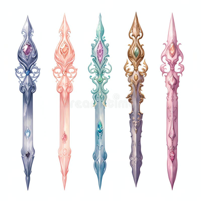 Dreamy Dagger Toothfairy Fairytale World Watercolor Stock Illustration ...