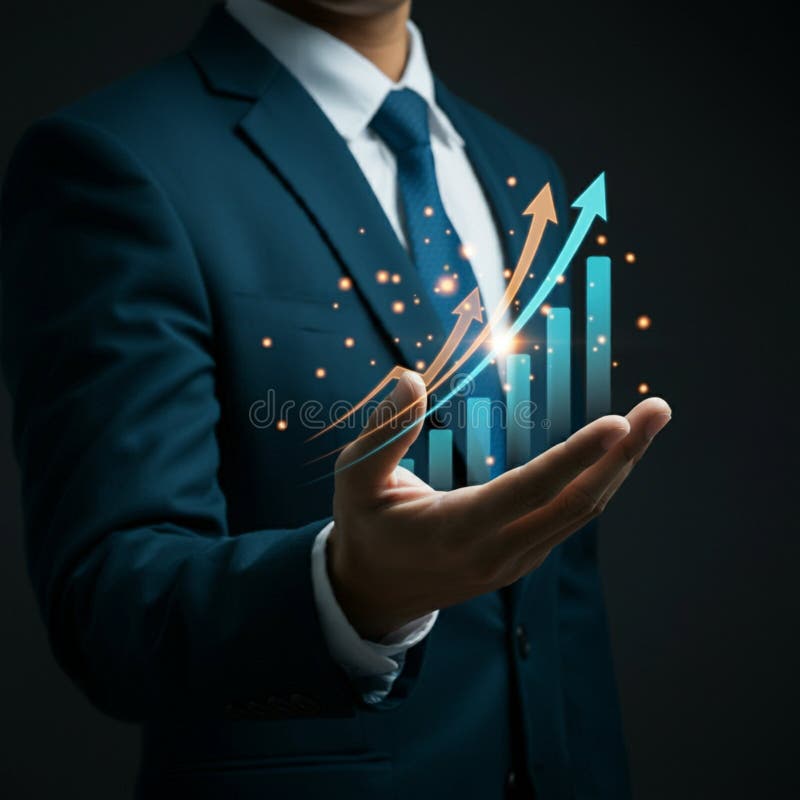 AI-Generated Image: Dynamic Business Chart with Clear Data Trends Stock ...