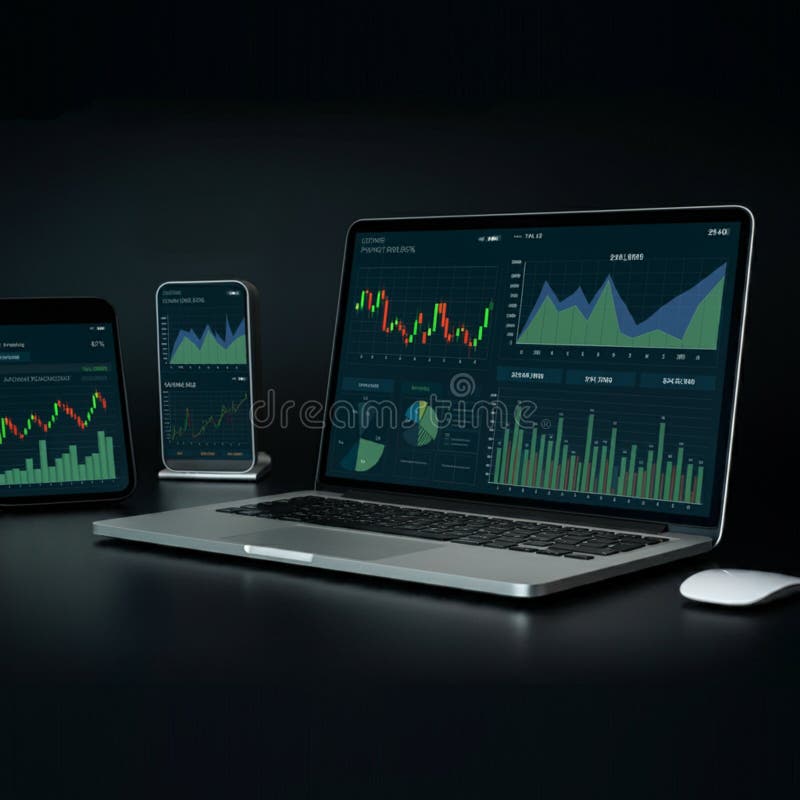 AI-Generated Image: Dynamic Business Chart with Clear Data Trends Stock ...