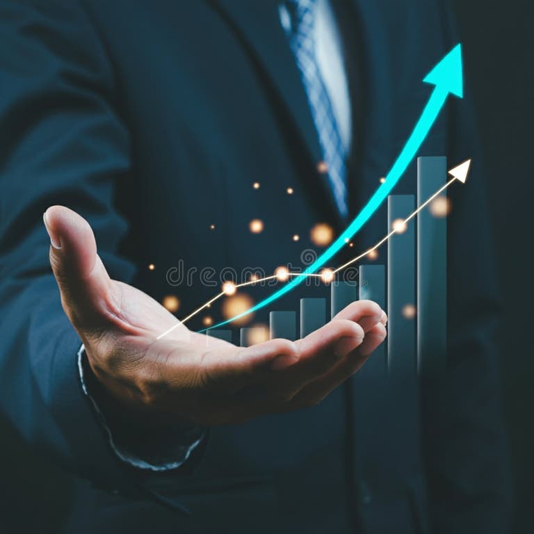 AI-Generated Image: Dynamic Business Chart with Clear Data Trends Stock ...