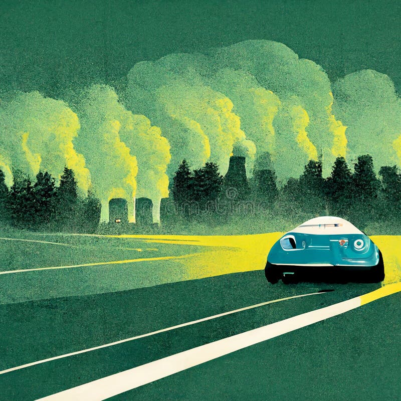 AI Generated Image. Electric Cars Concept Stock Illustration ...