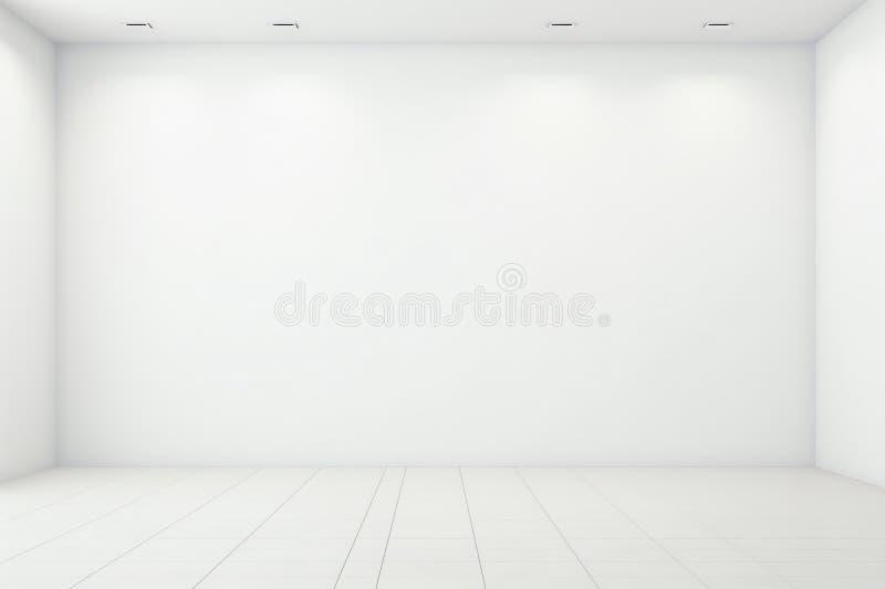 Empty White Light Office Wall for Logo Stock Illustration ...