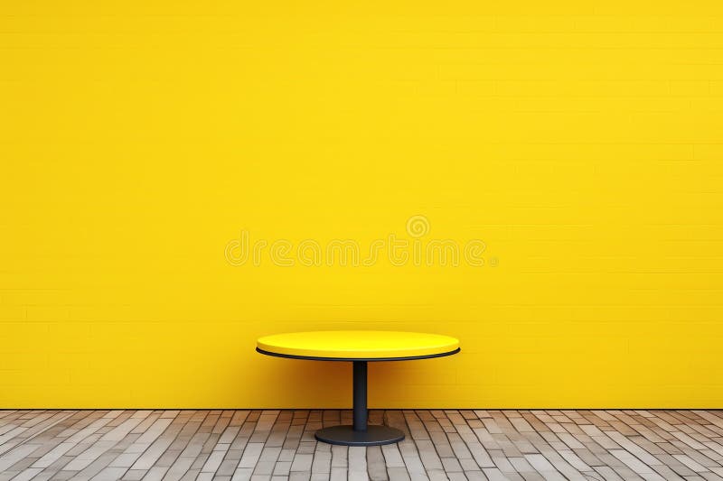 Empty Yellow Restaurant Wall for Logo Stock Illustration - Illustration ...