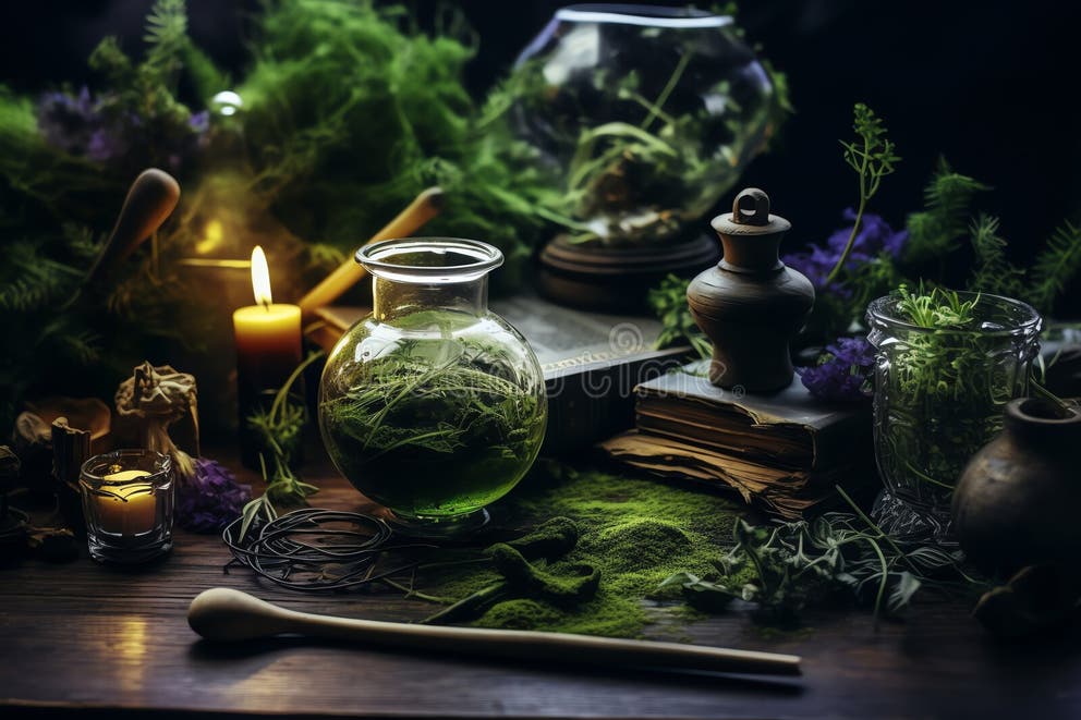 Enchanted Objects Green Magical Fairytale World Background Backdrop ...